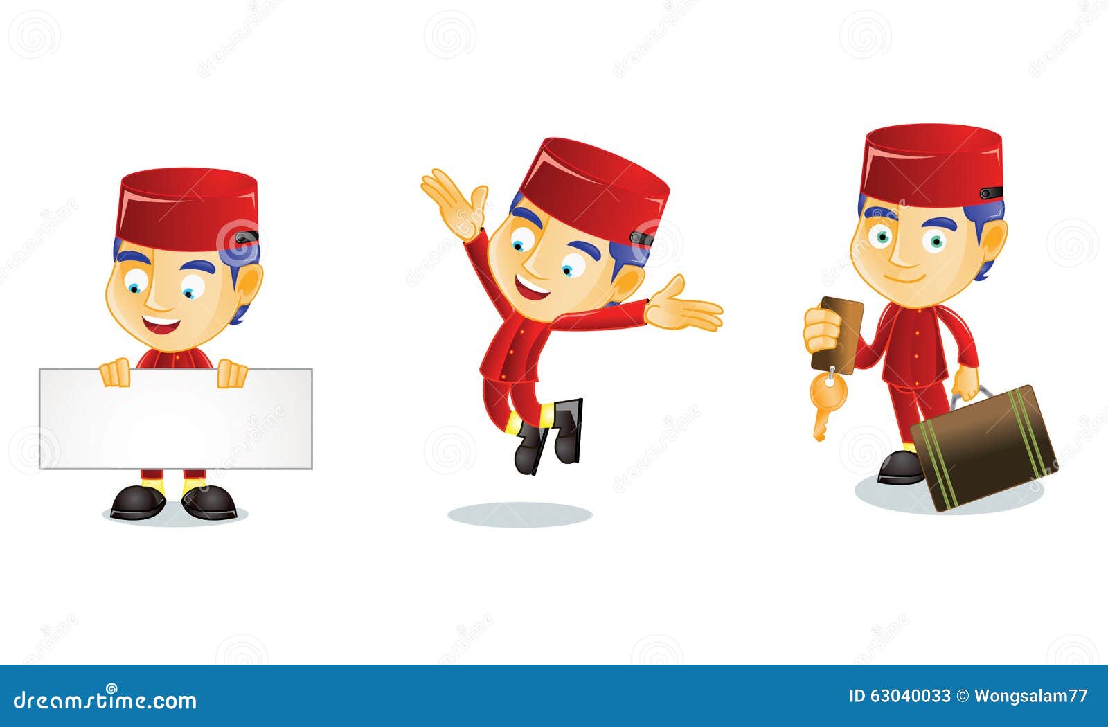 Lobby Boy 1 stock vector. Illustration of doorkeeper - 63040033