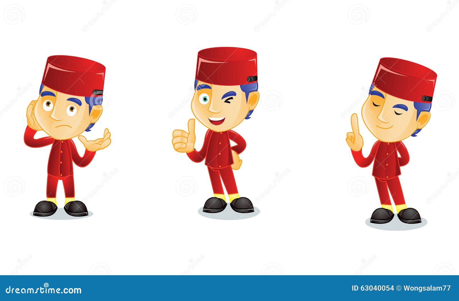 Lobby Boy 2 stock vector. Illustration of pose, exclusive - 63040054