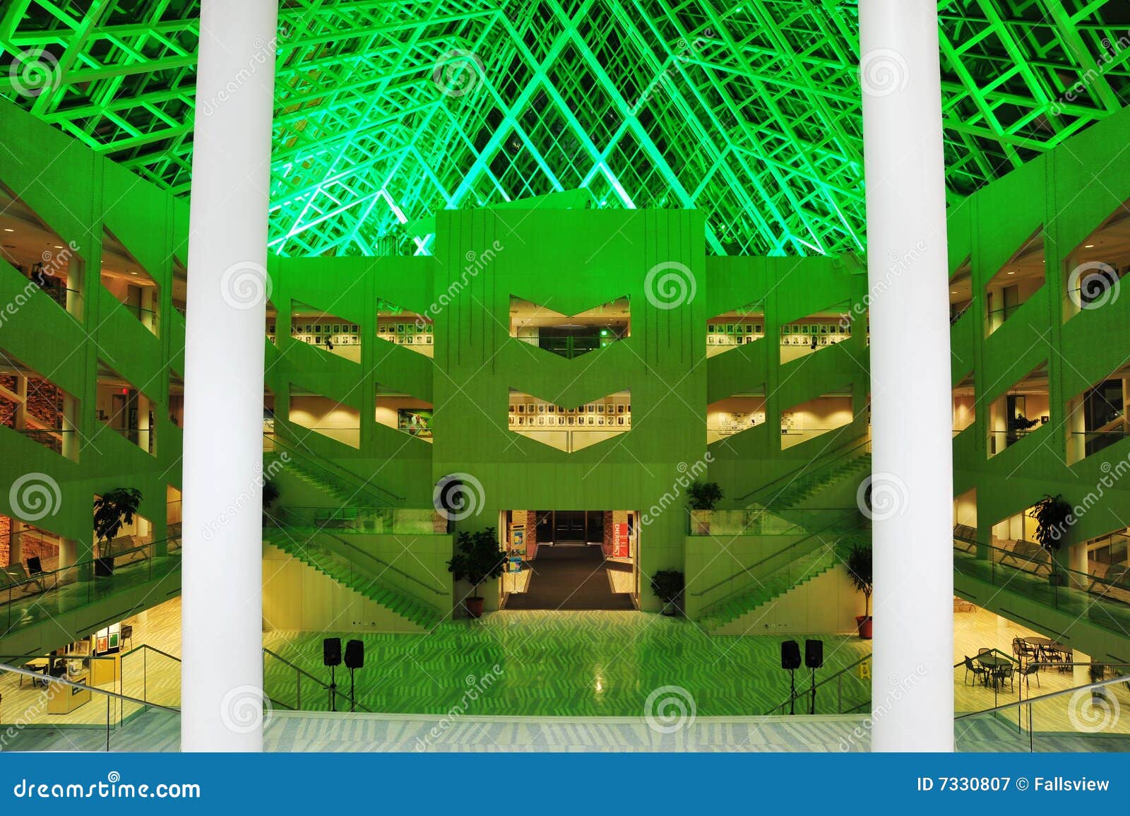 Lobby and columns stock image. Image of color, design - 7330807