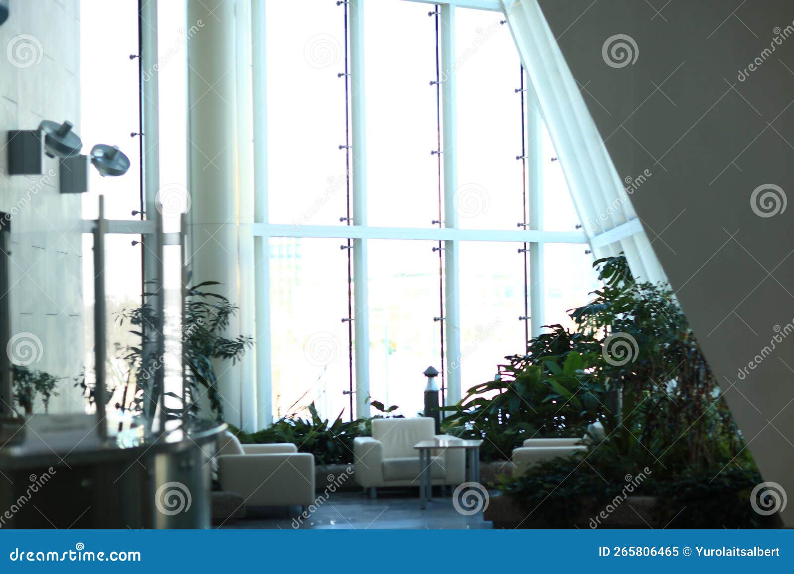 Lobby with a Cozy Interior in a Modern Hotel . Stock Image - Image of ...