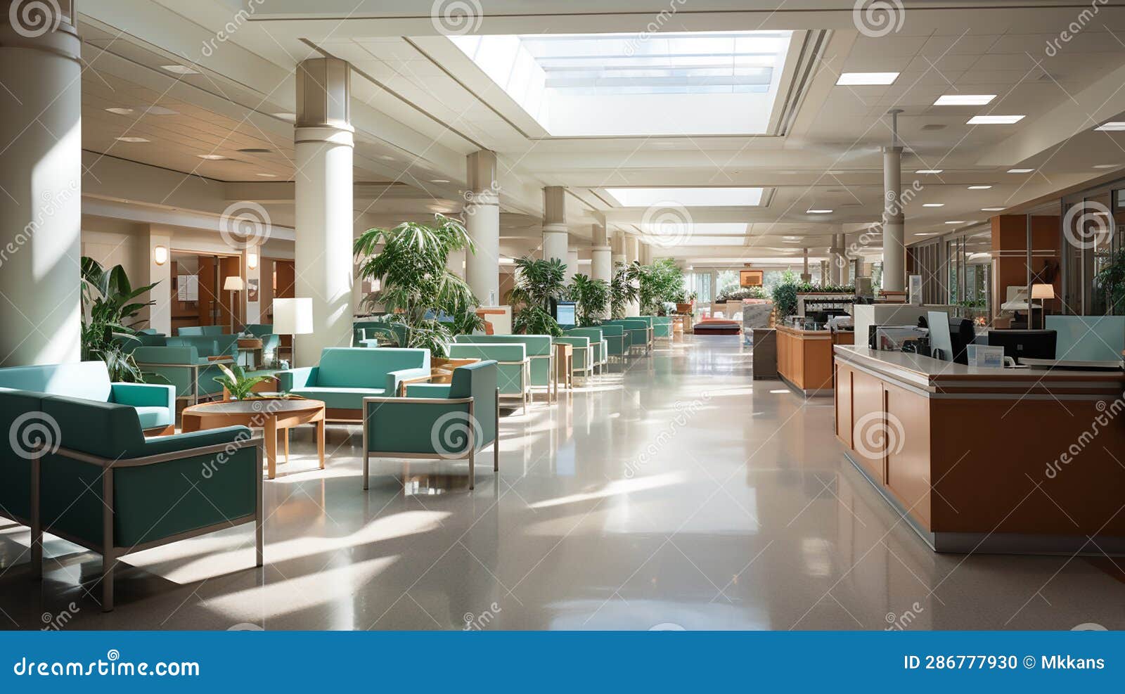 Lobby of an office stock illustration. Illustration of business - 286777930
