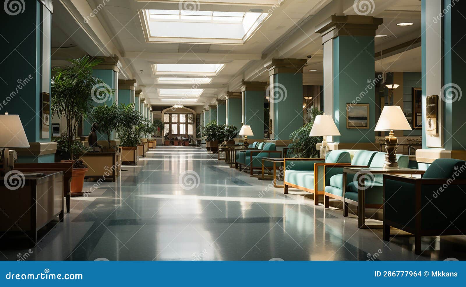 Lobby of an office stock illustration. Illustration of entrance - 286777964