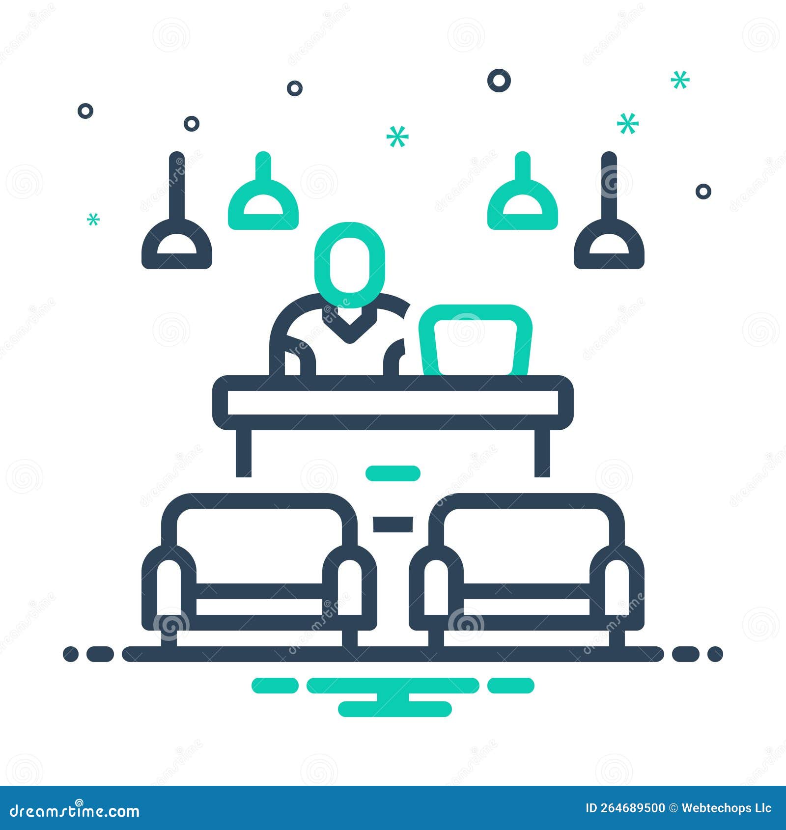 Mix Icon for Lobby, Hall and Reception Stock Vector - Illustration of ...