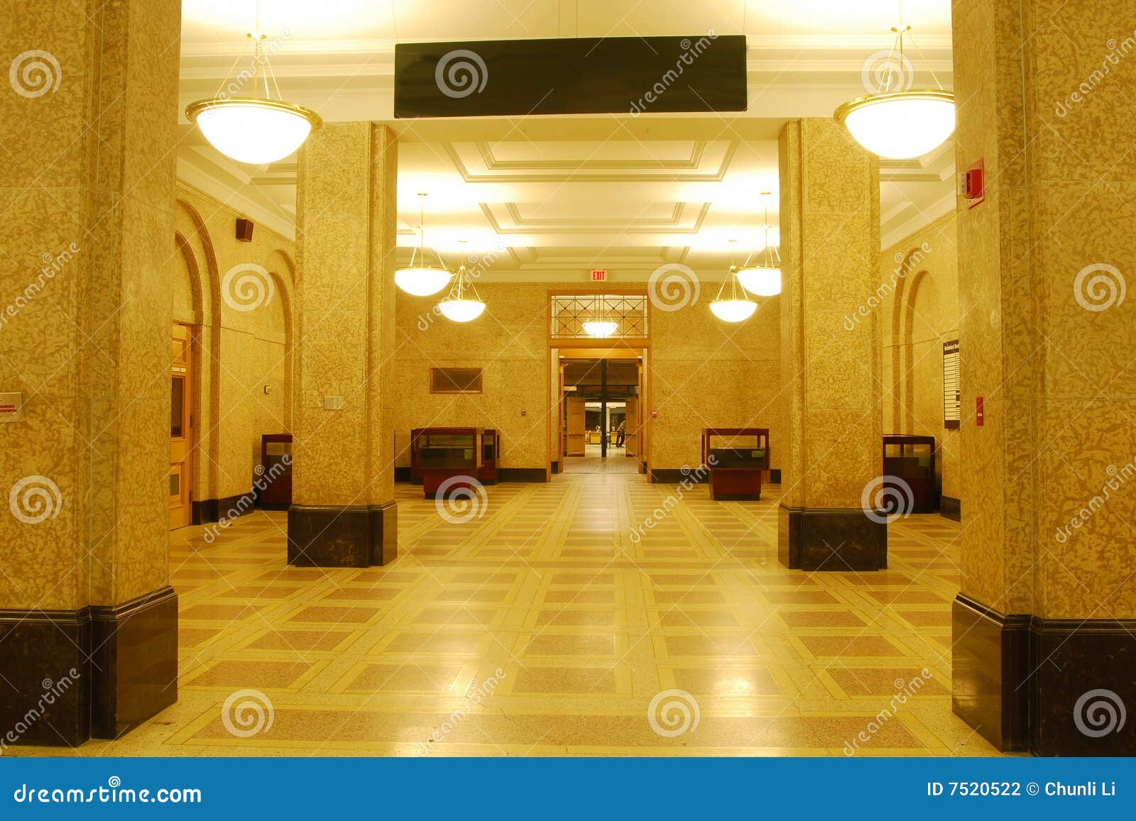 Lobby of library stock photo. Image of tape, rutherford - 7520522