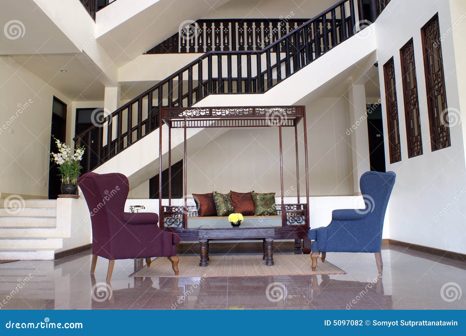 Lobby for relax stock photo. Image of lobby, room, indoor - 5097082
