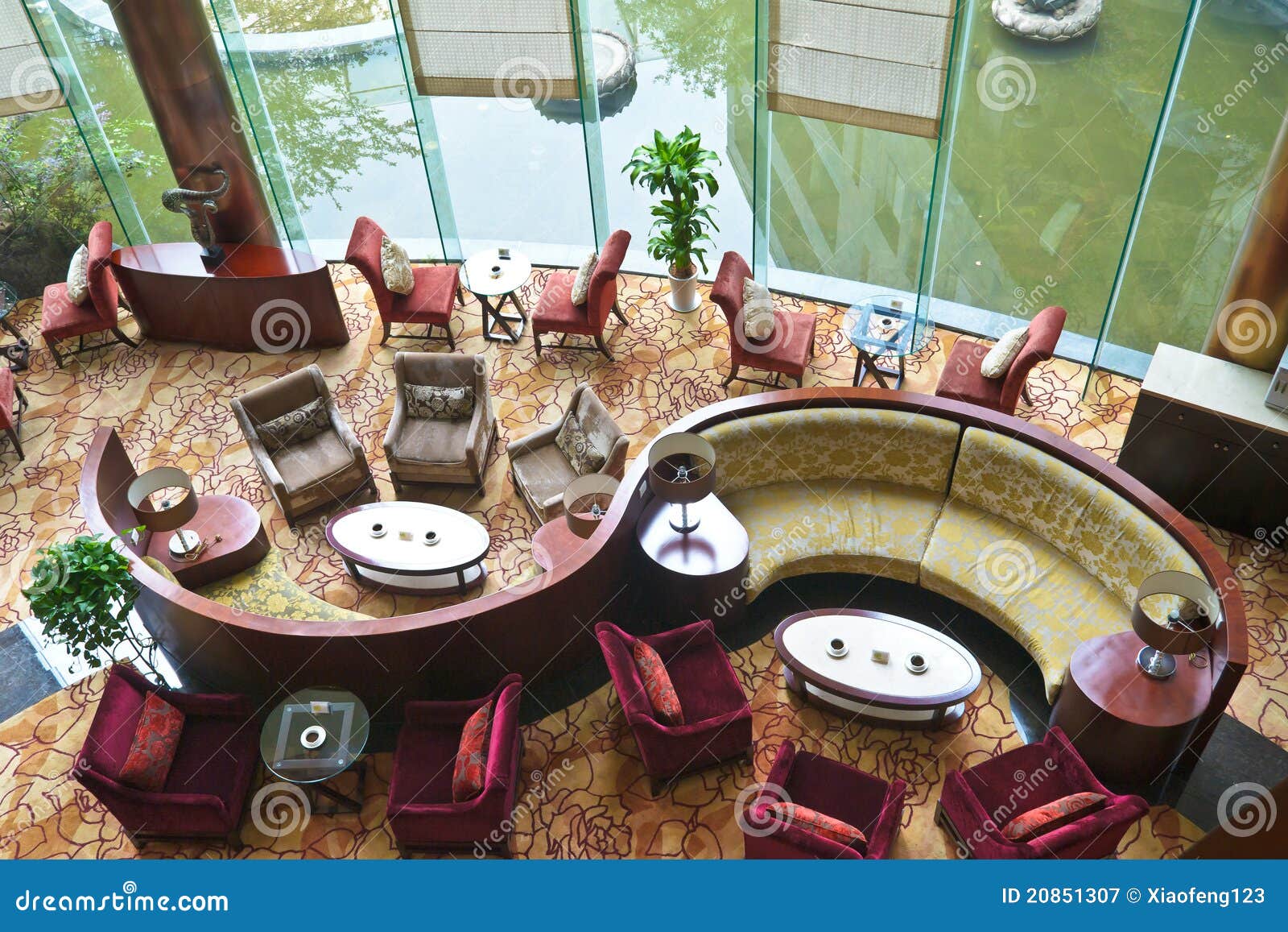 Lobby room stock image. Image of area, interior, lamp - 20851307