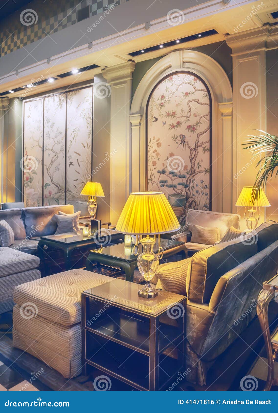 Lobby Room in Classic Hotel Stock Photo - Image of lobby, chair: 41471816