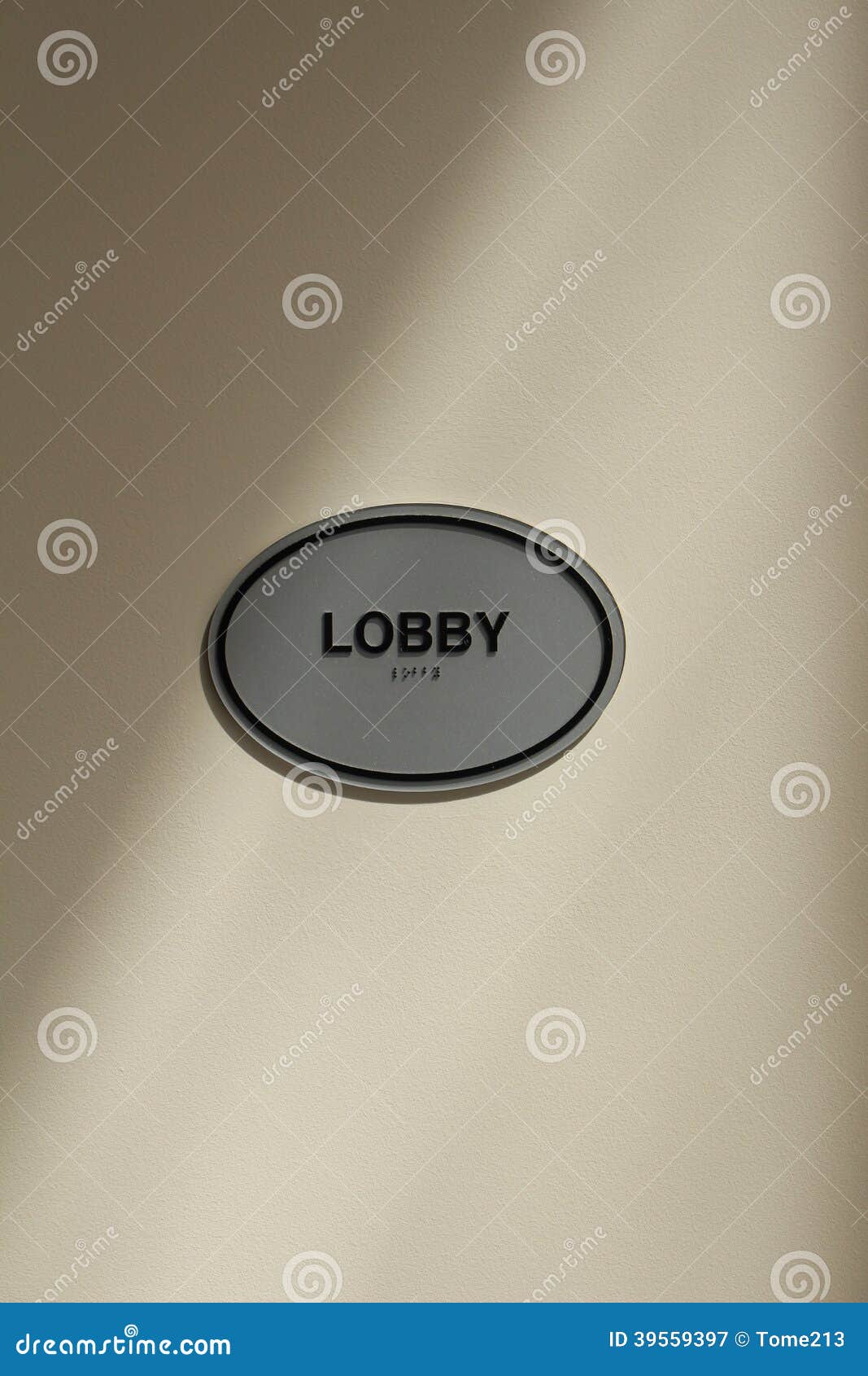 Lobby sign stock image. Image of communication, wall - 39559397