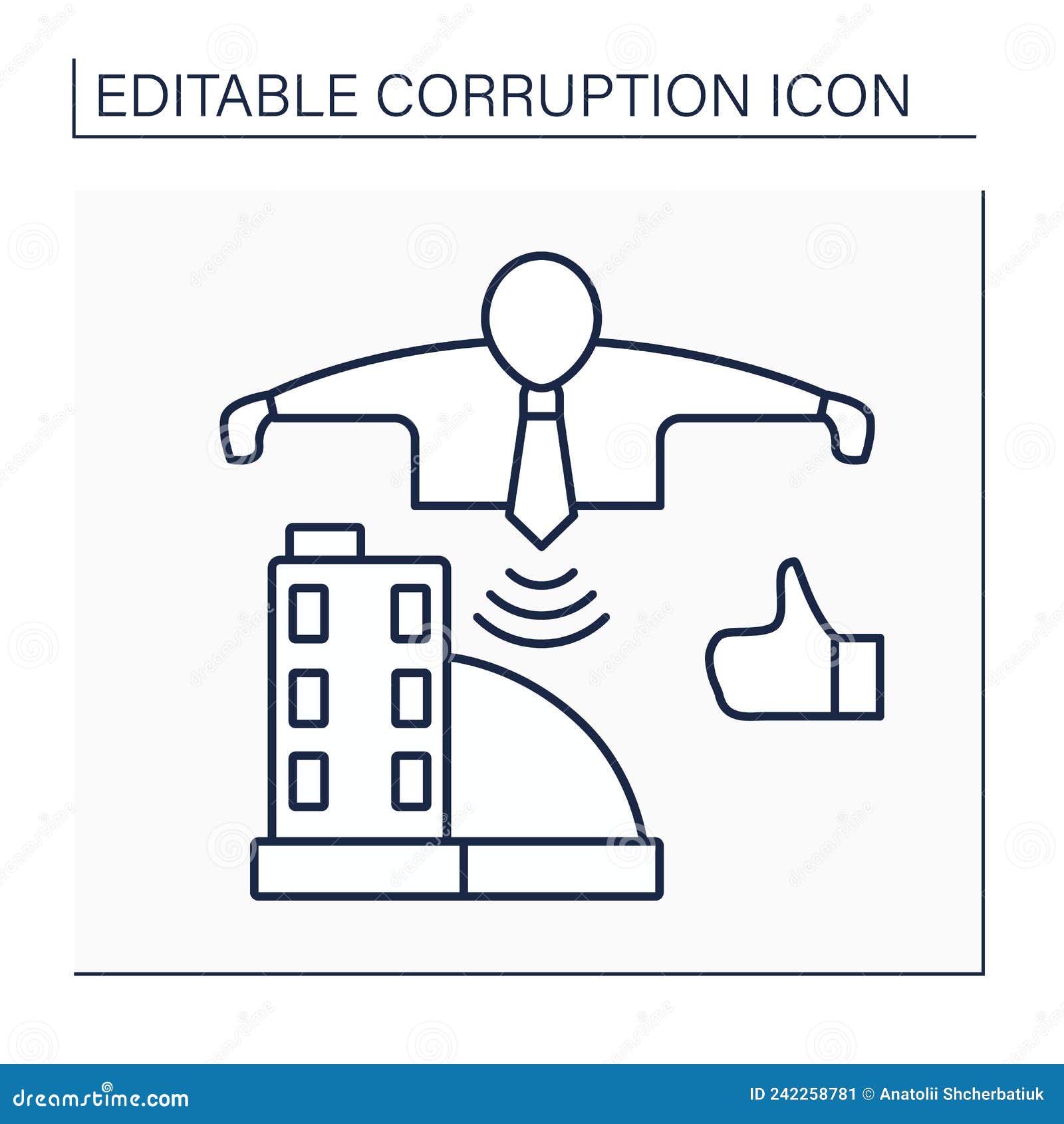 Lobbying line icon stock vector. Illustration of line - 242258781