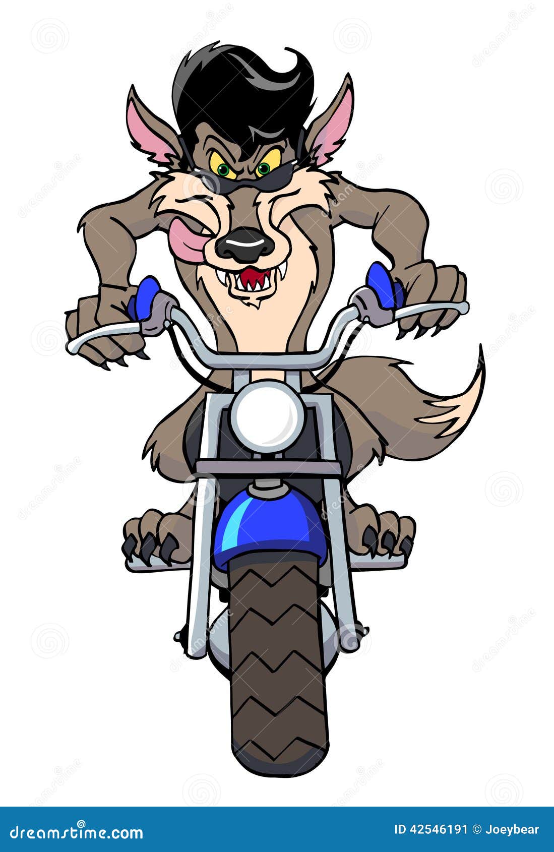 Lobo Fresco De La Motocicleta Stock de ilustración - Ilustración de ...