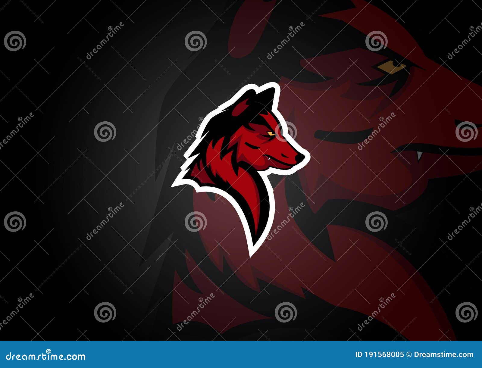 Lobo mascot logo 100 stock de ilustración. Ilustración de moderno ...
