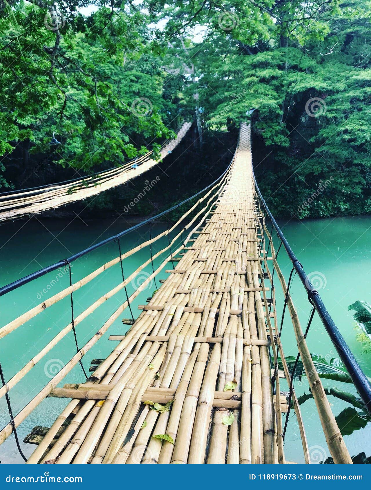 Loboc bridge stock image. Image of nature, bridge, dangerous - 118919673