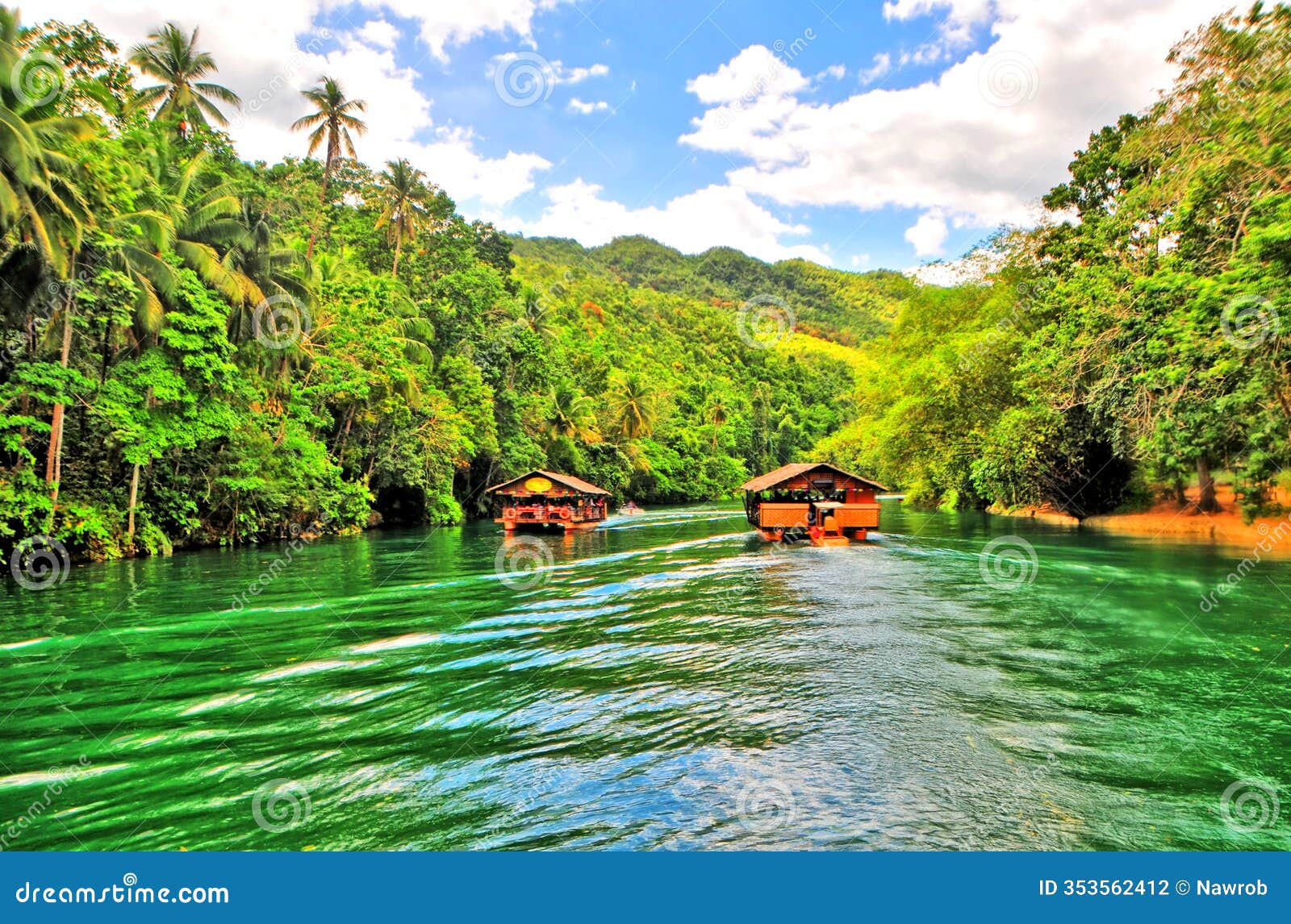 The Loboc River - in the Bohol Province of the Philippines. Stock Photo ...