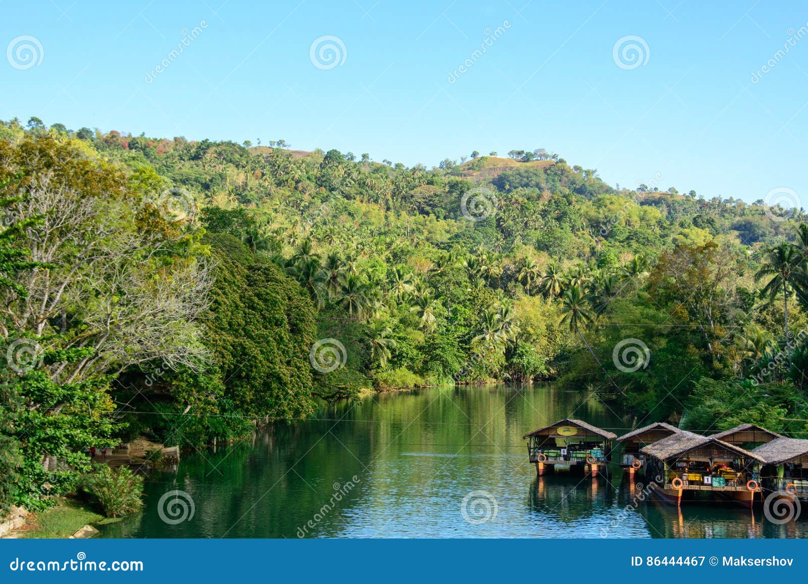 Loboc River in the Jungle, Bohol Island in Philippines Editorial ...