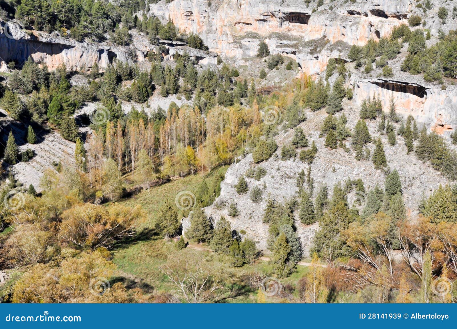 Lobos River Canyon, Soria (Spain) Stock Image - Image of mountain ...