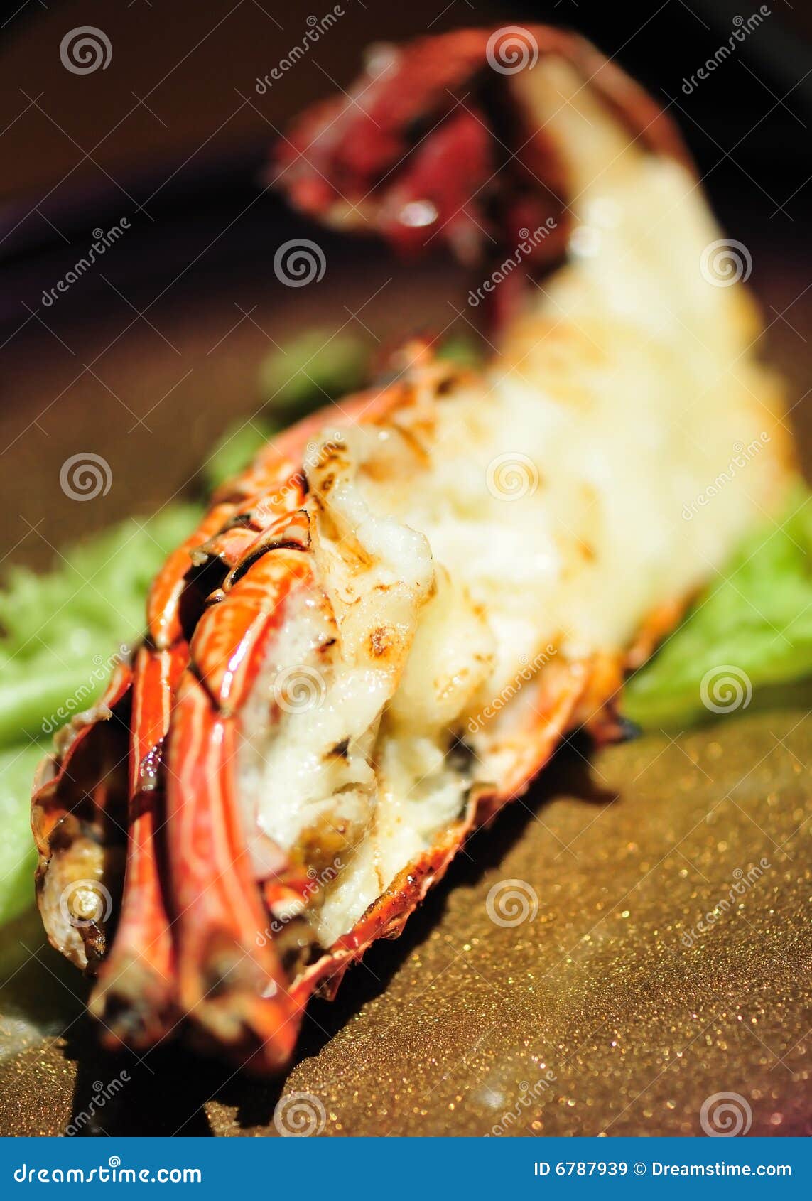 Lobster in baked cheese stock image. Image of serving - 6787939