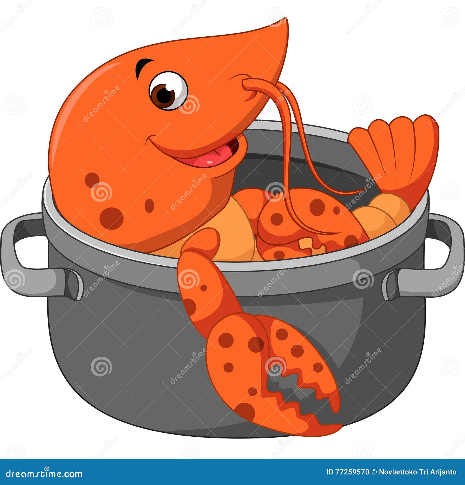 Lobster cartoon stock vector. Illustration of character - 77259570