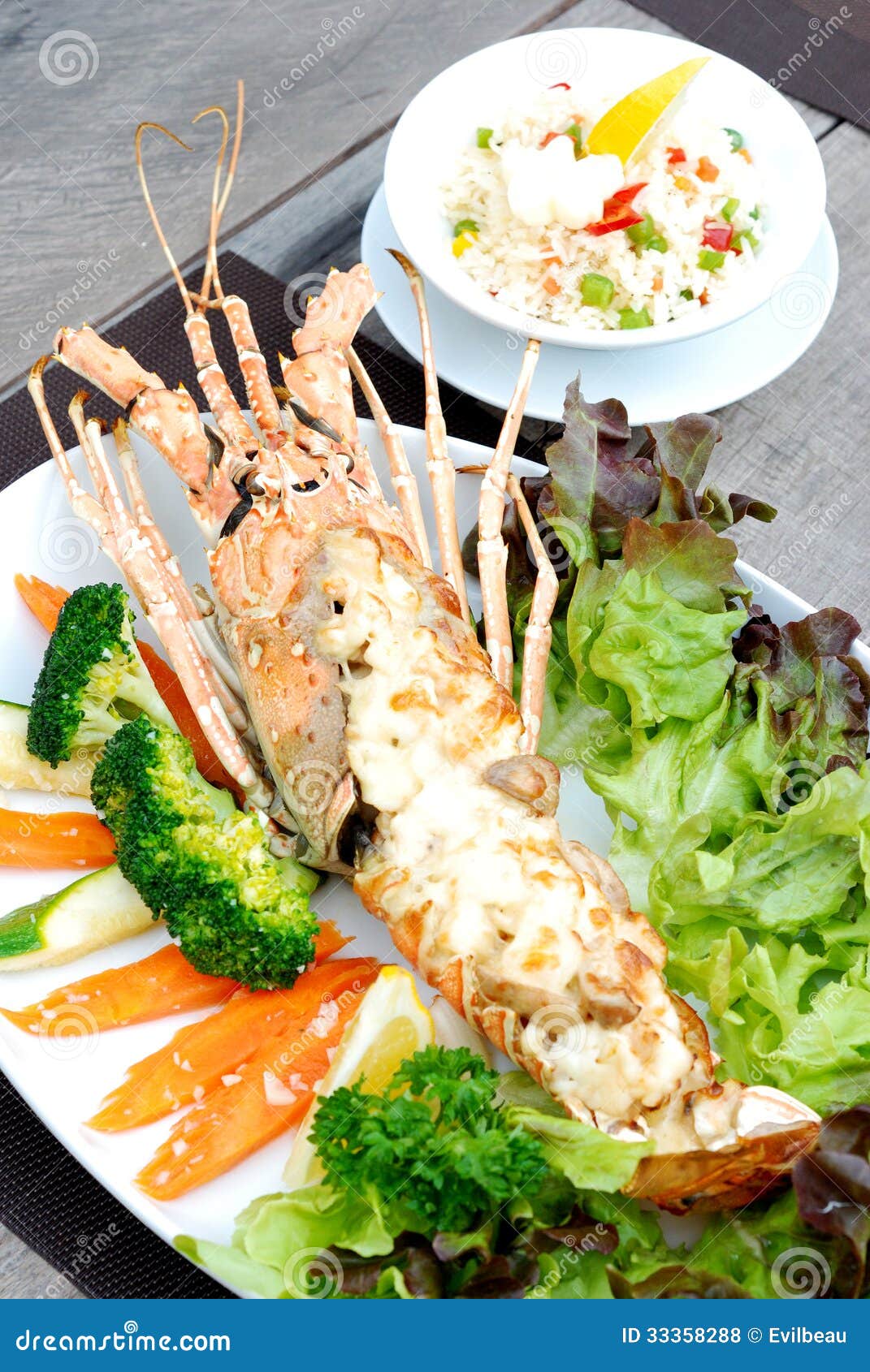 Lobster with cheese stock photo. Image of food, crayfish - 33358288