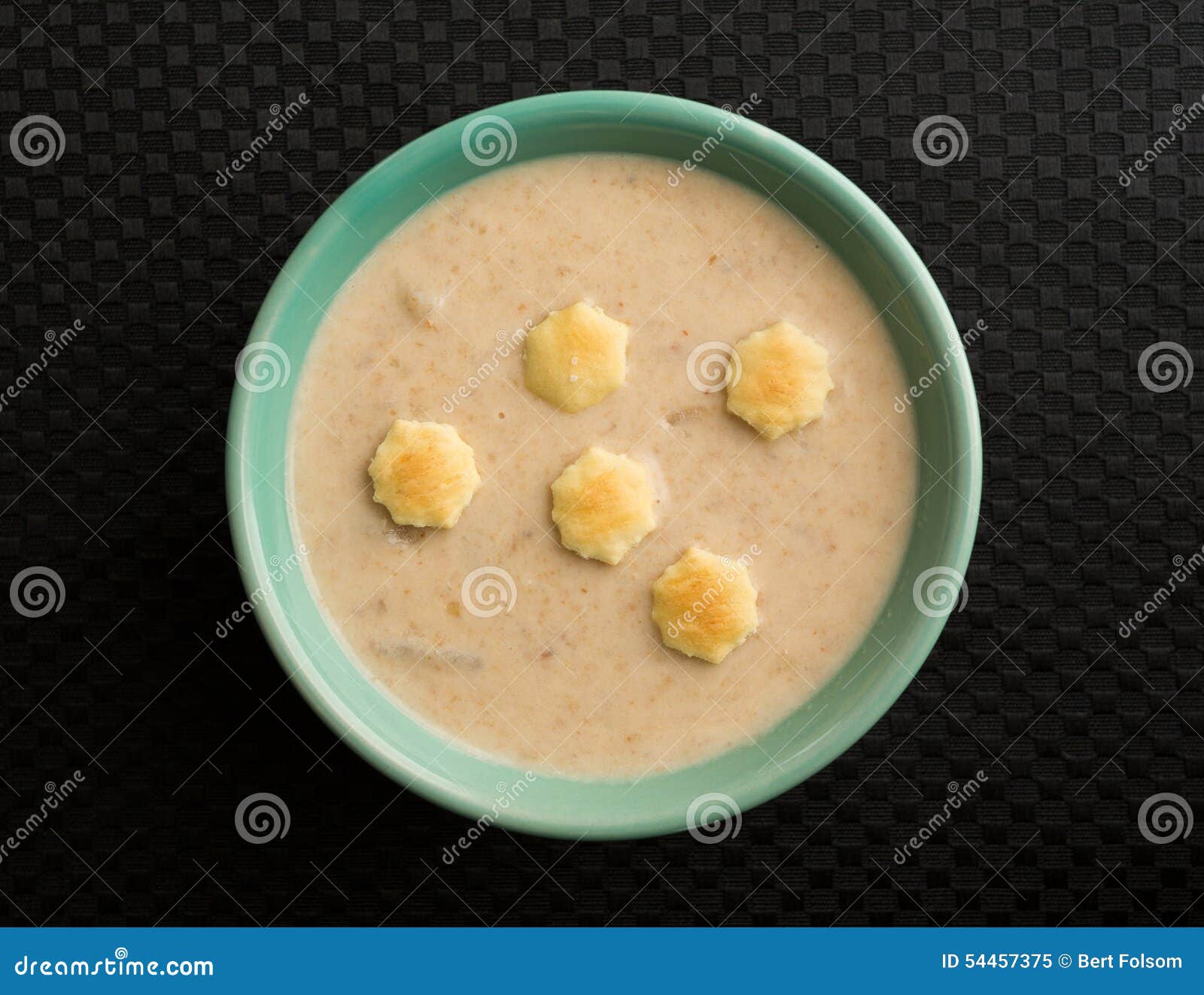 Lobster Corn Chowder with Crackers in Bowl Stock Image - Image of lunch ...