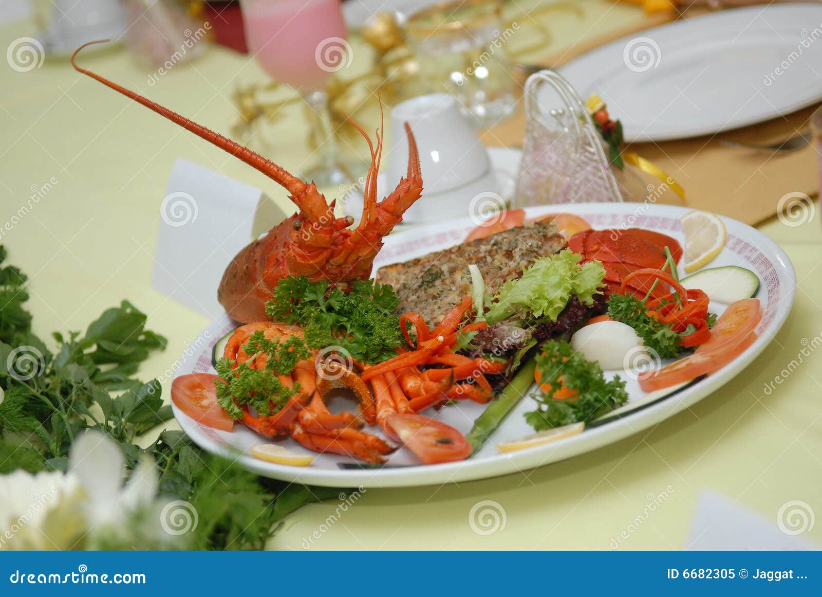 Lobster dish stock image. Image of dish, slice, tomatoes - 6682305