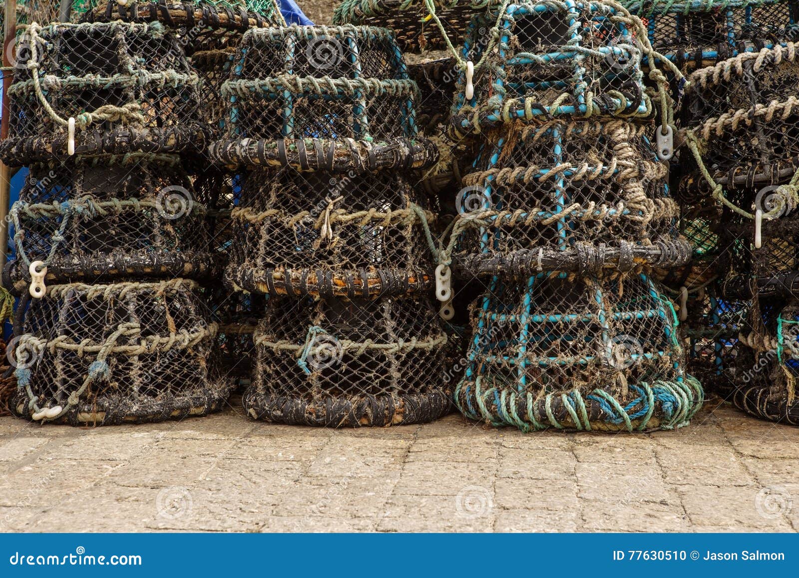 Lobster fishing nets stock photo. Image of scene, marine - 77630510