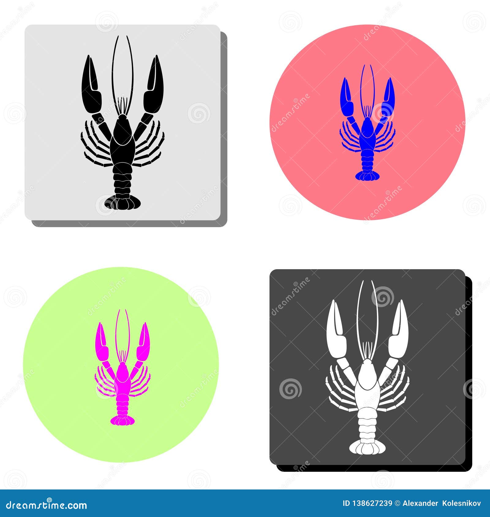 Lobster. flat vector icon stock illustration. Illustration of sign ... Lobster. flat vector icon stock illustration. Illustration of sign ...