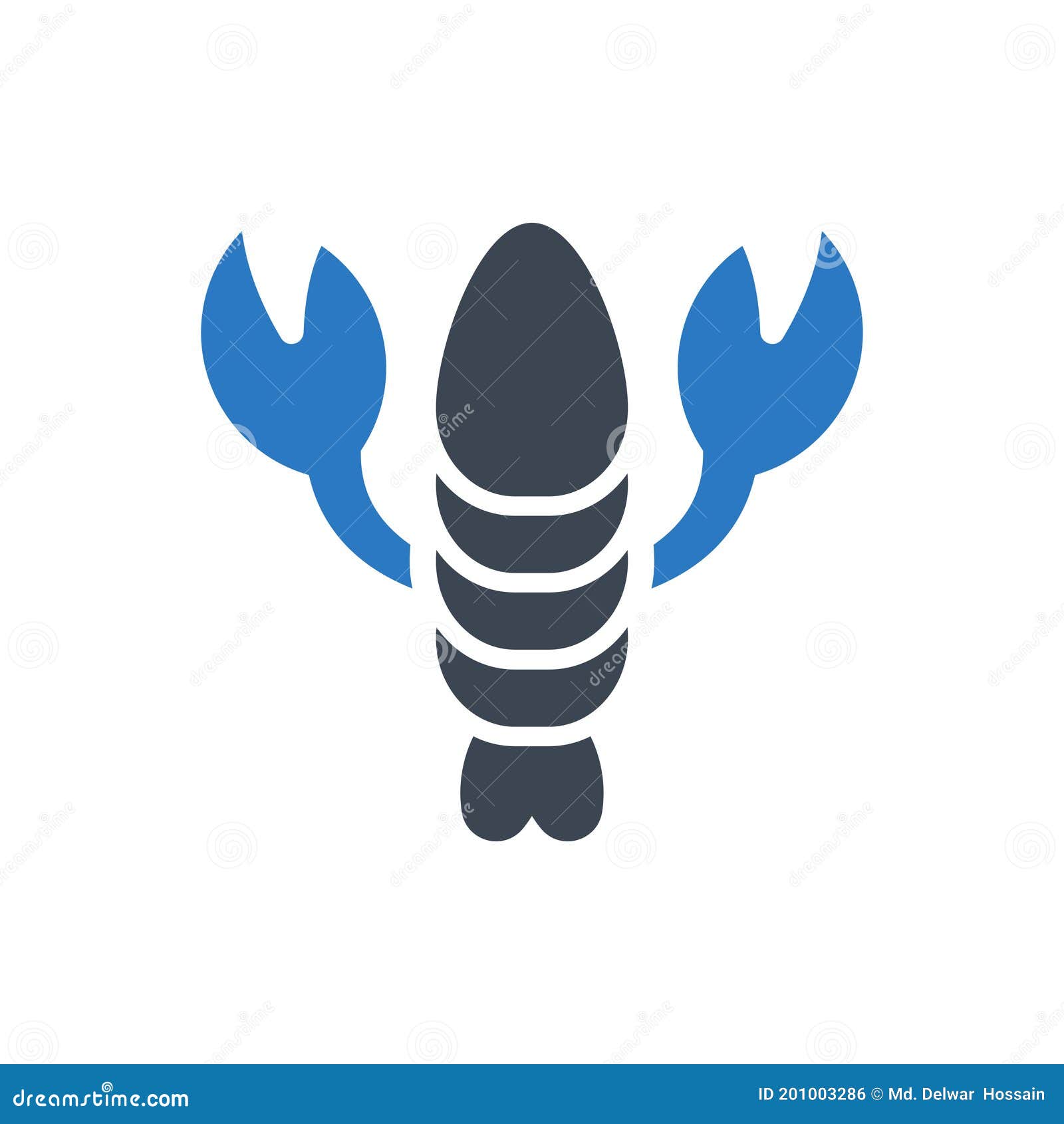 Lobster Icon. Simple Vector Graphics Stock Vector - Illustration of ...