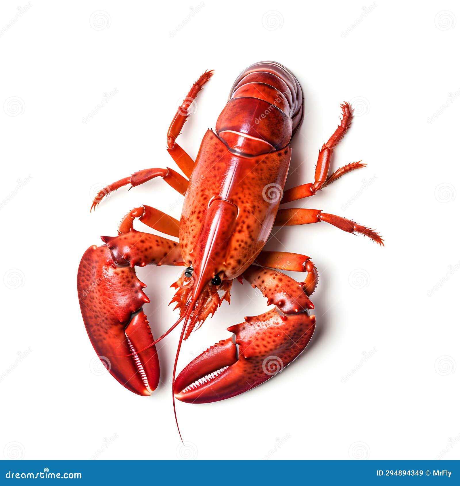 Red Lobster Isolated on White Background Stock Illustration ...