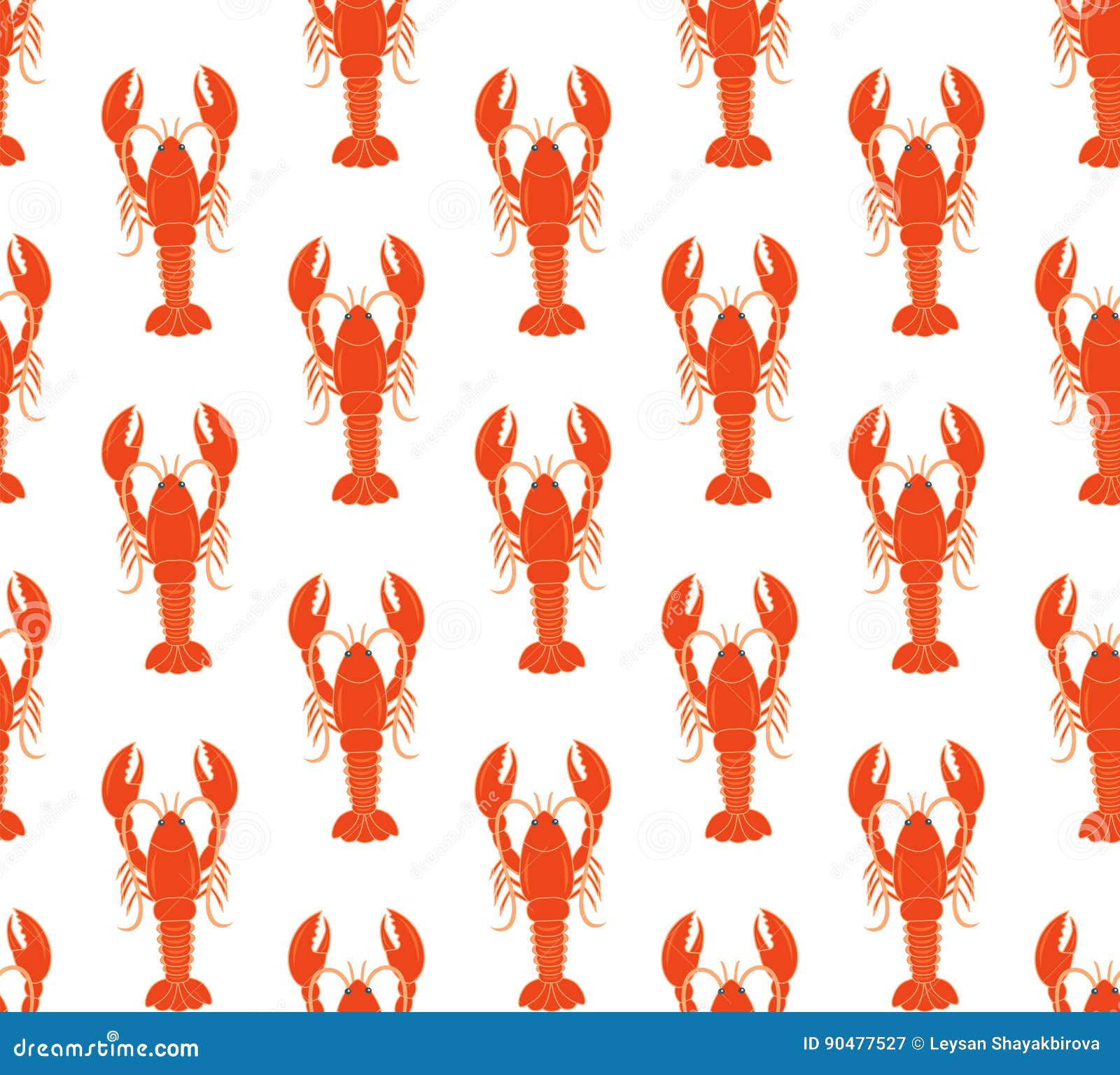 Lobster pattern stock vector. Illustration of fabric - 90477527