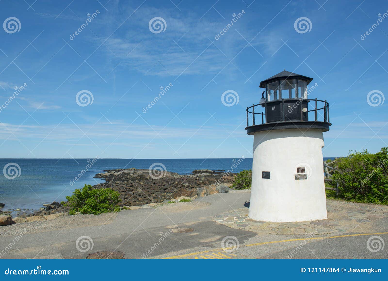 Lobster Point Lighthouse in Ogunquit, ME, USA Stock Photo - Image of ...