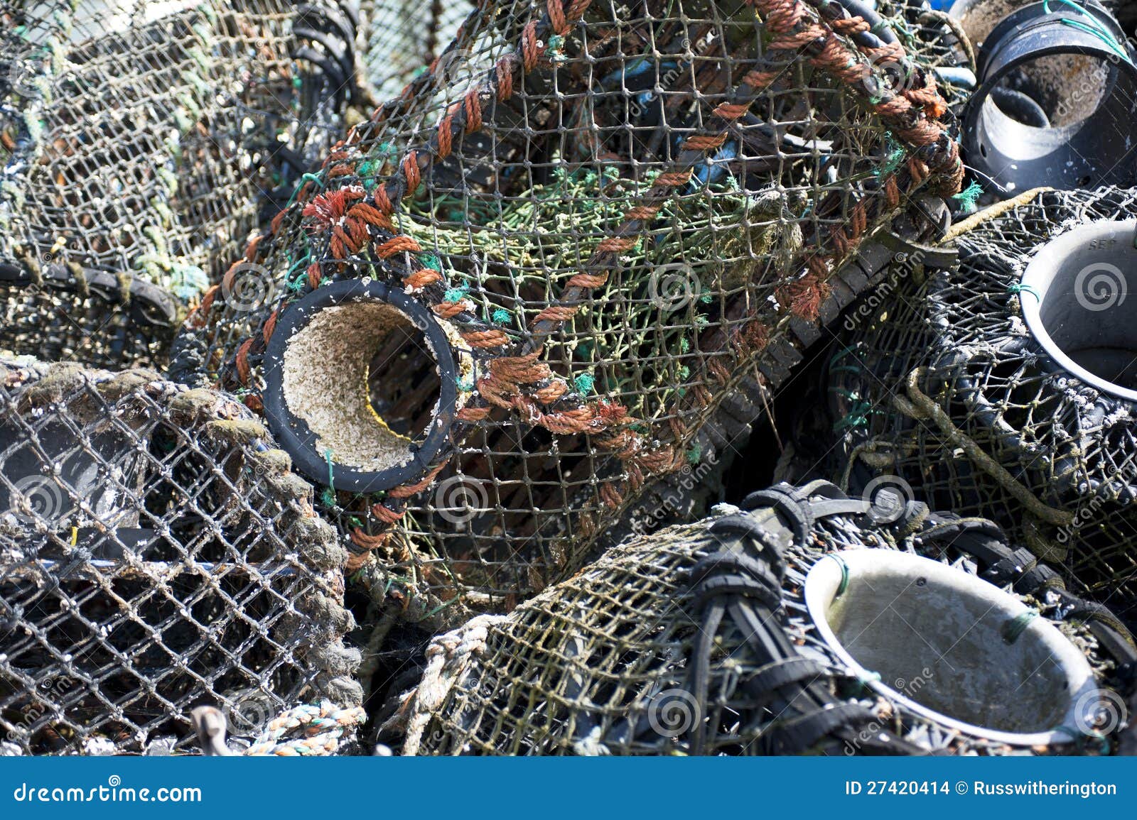 Lobster pots stock photo. Image of fishing, pots, nets - 27420414