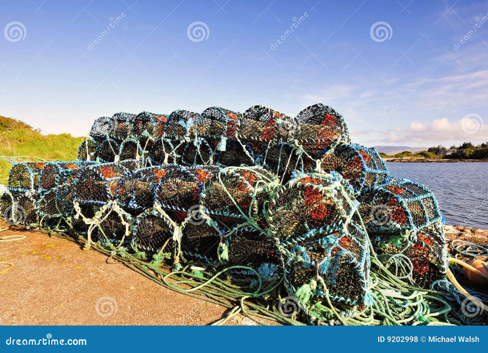 Lobster Pots stock photo. Image of basket, rope, lobster - 9202998
