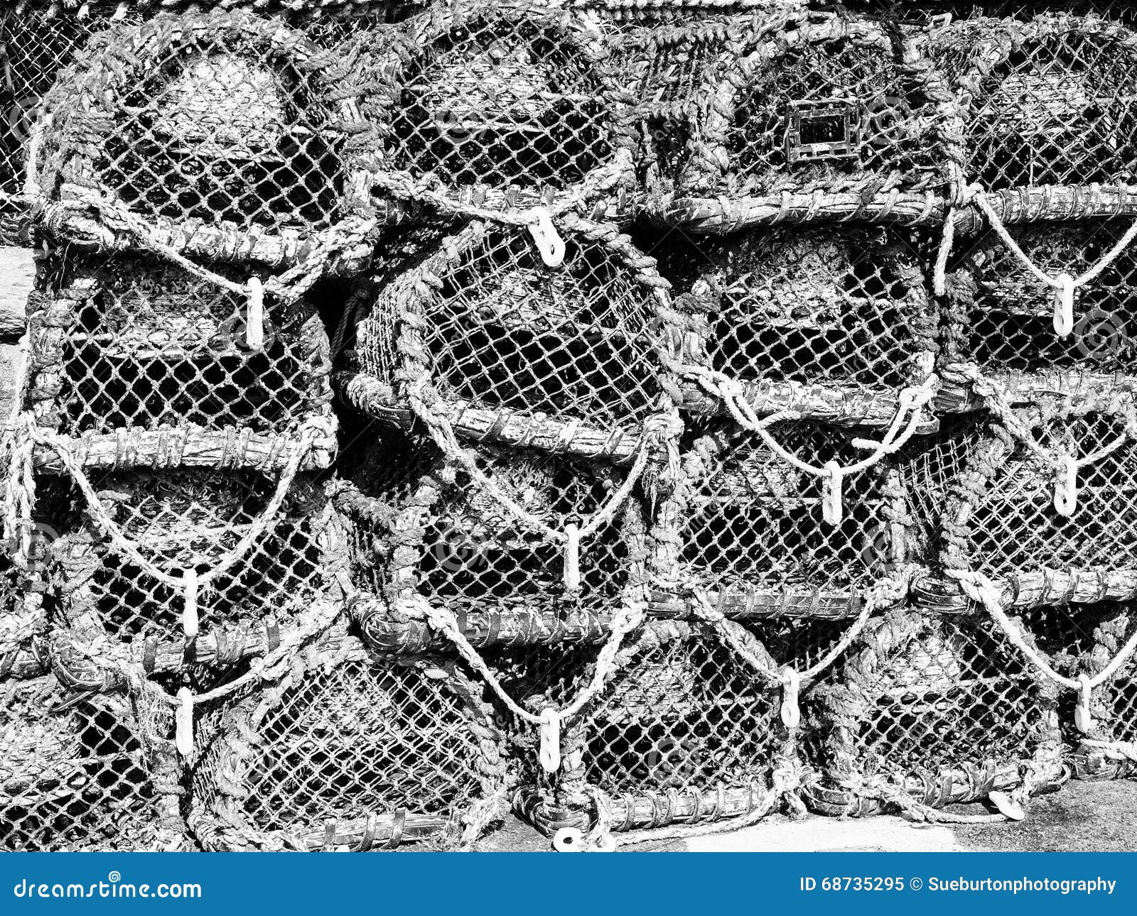 Lobster pots stock image. Image of port, fishing, decon - 68735295