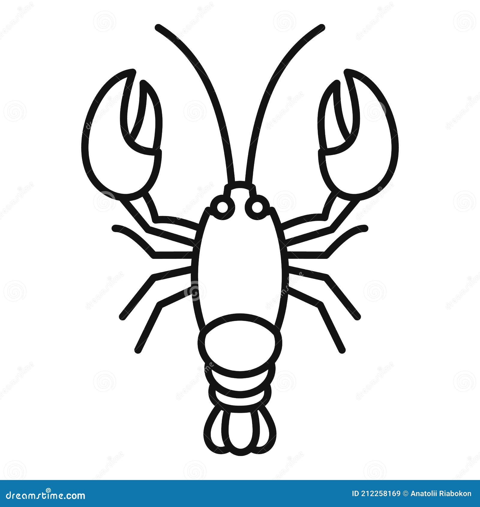 Lobster Restaurant Icon, Outline Style Stock Vector - Illustration of ...