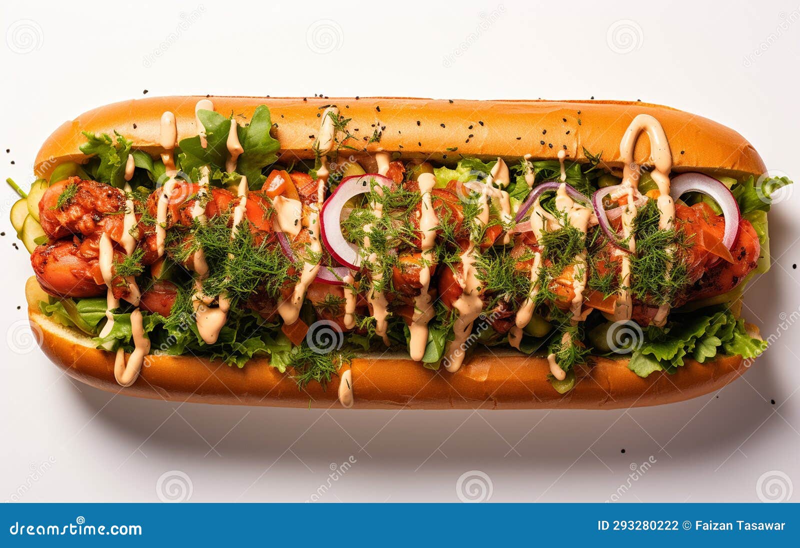 Lobster Roll Fast Food on the White Background -Generative Ai Stock ...