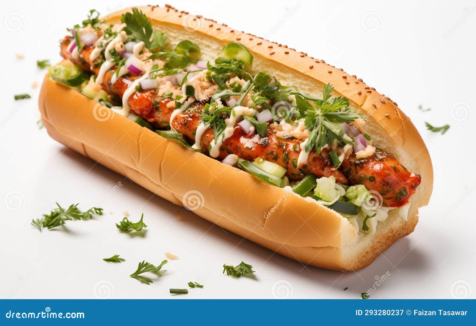 Lobster Roll Fast Food on the White Background -Generative Ai Stock ...