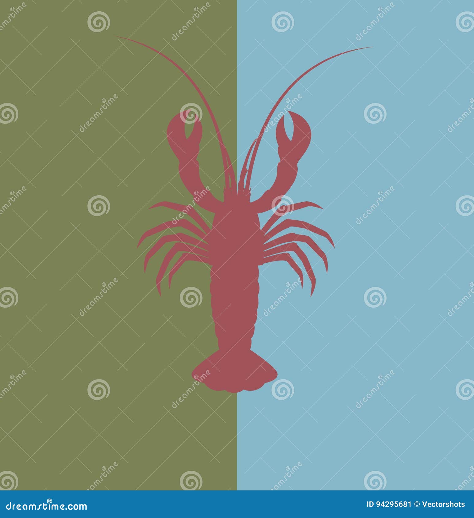Lobster Shape stock vector. Illustration of insect, meal - 94295681