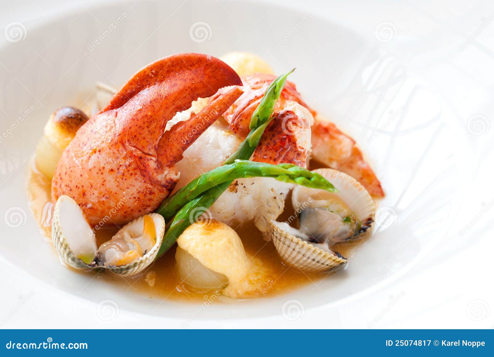 Lobster with shellfish. stock image. Image of cooking - 25074817