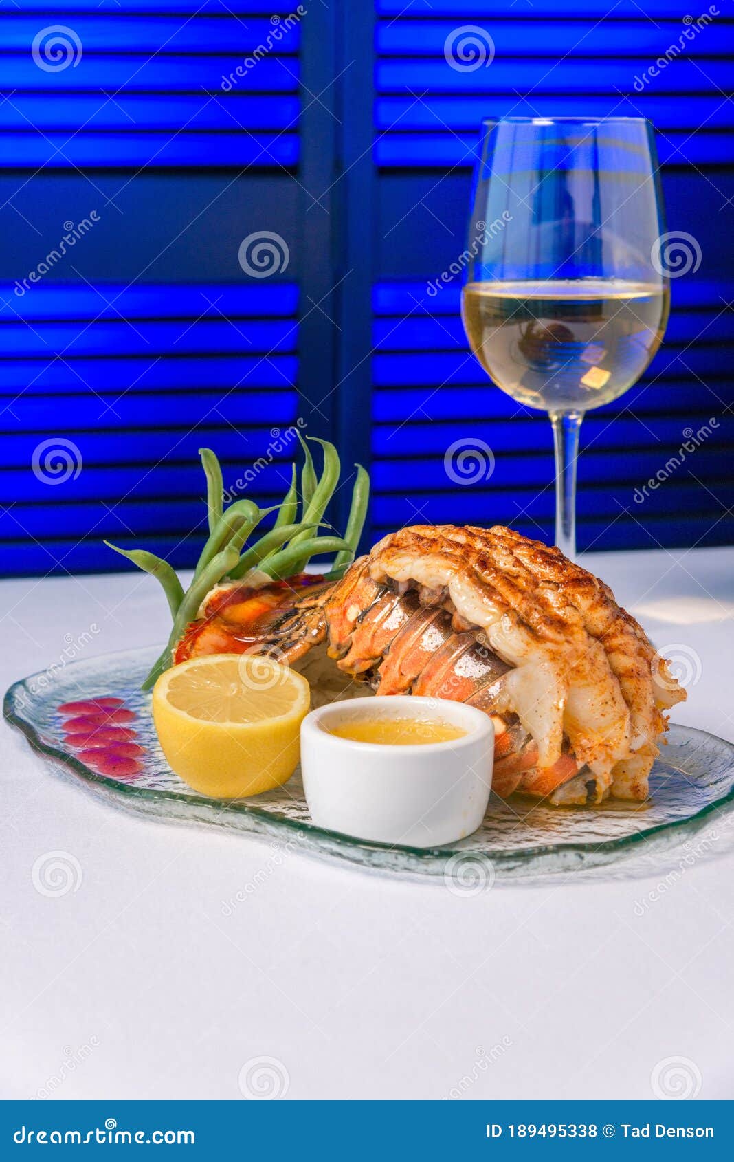 Lobster Tail Dinner stock photo. Image of served, seafood - 189495338