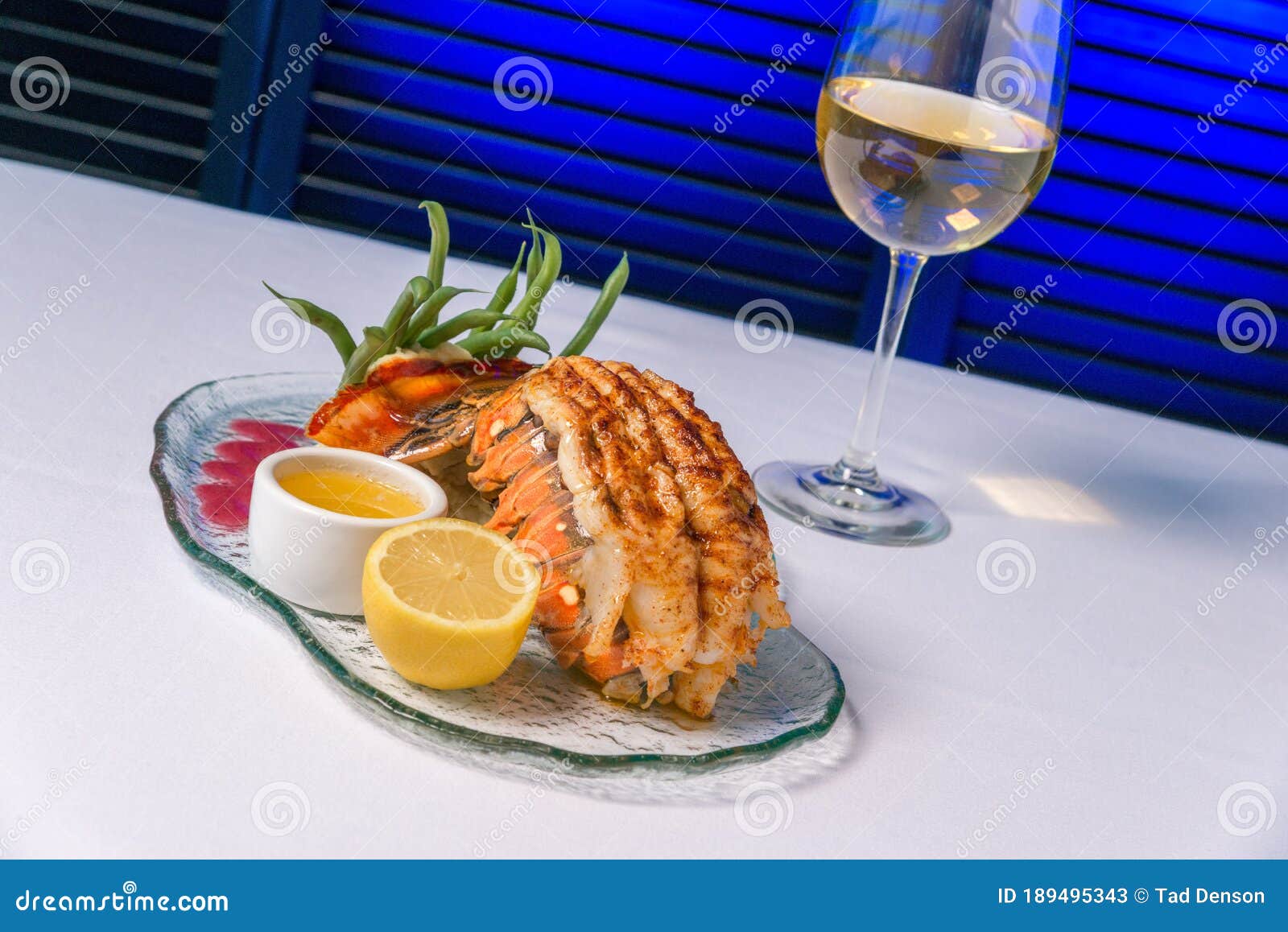 Lobster Tail Dinner stock image. Image of seafood, restaurant - 189495343