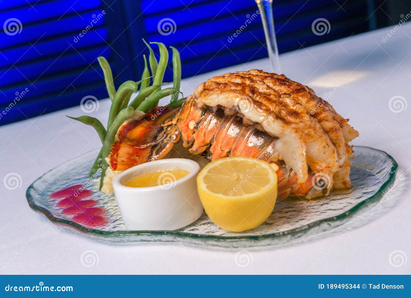 Lobster Tail Dinner stock photo. Image of restaurant - 189495344