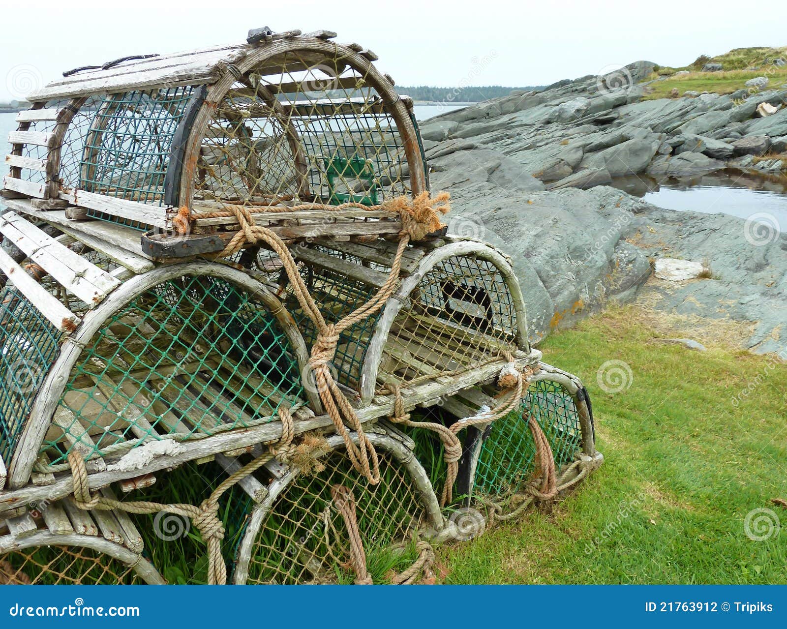 Lobster traps stock photo. Image of east, wooden, seafood - 21763912