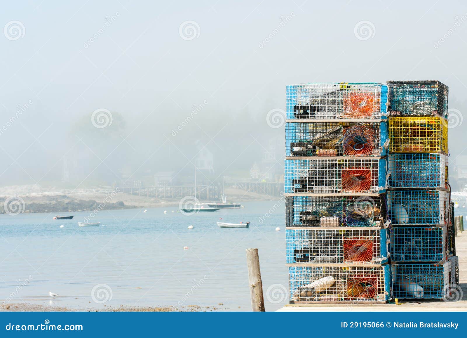Lobster Traps And Red Shed Stock Image | CartoonDealer.com #44700607