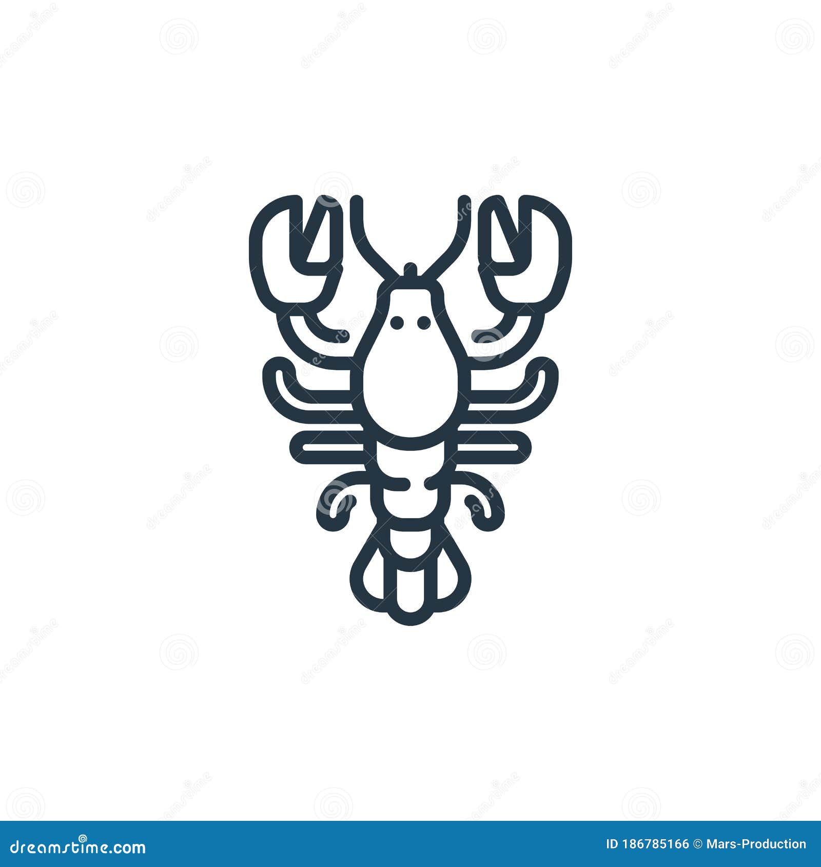Lobster Vector Icon. Lobster Editable Stroke. Lobster Linear Symbol for ...