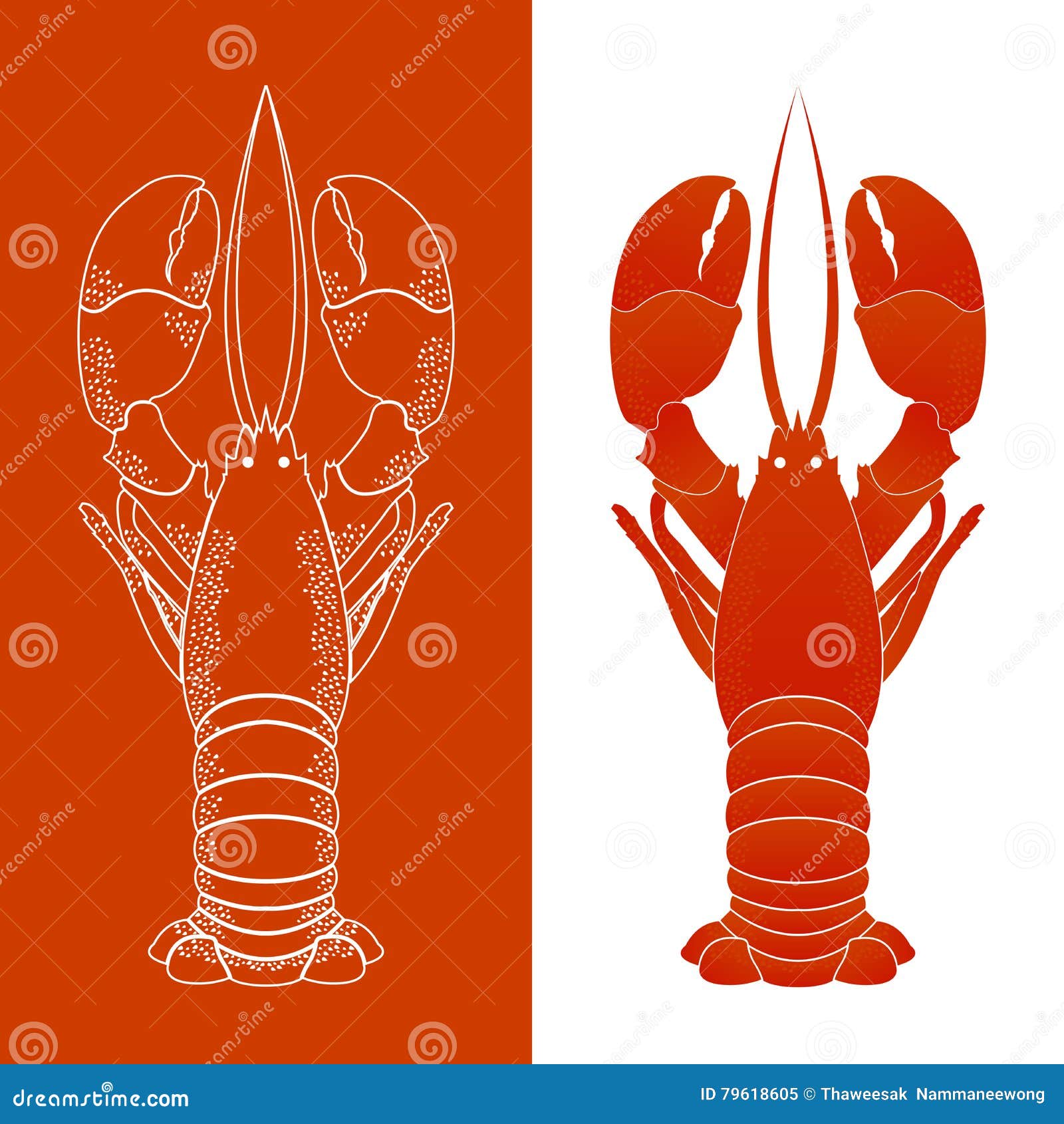 Lobster Vector stock vector. Illustration of ocean, animal - 79618605