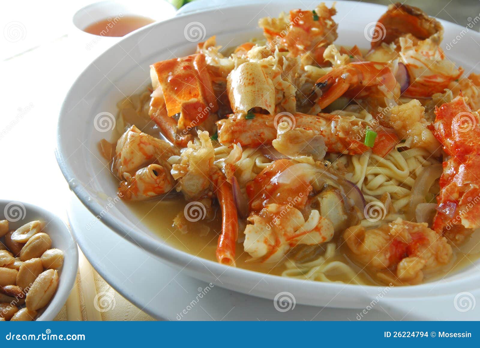 Lobster W/braised E-Fu Noodle Stock Photo - Image of dish, braised ...