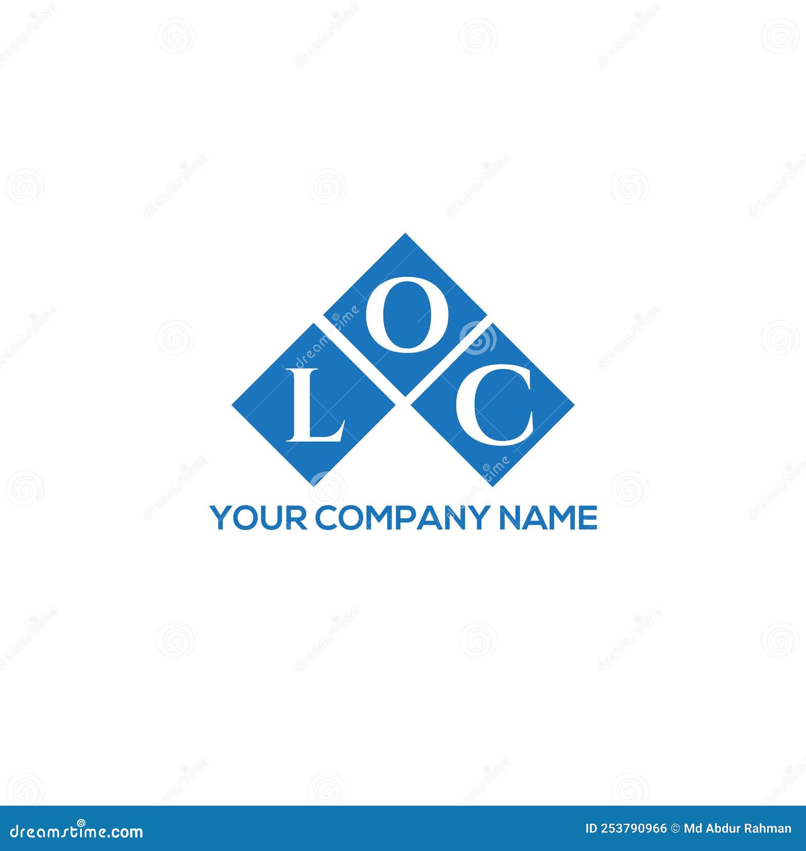 LOC Letter Logo Design on WHITE Background. LOC Creative Initials ...