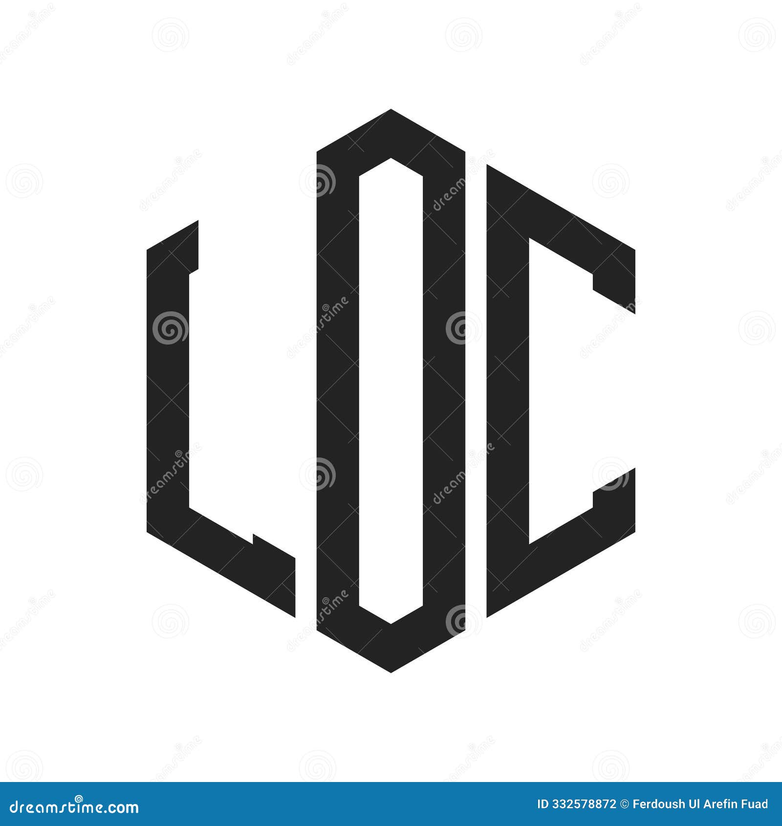 LOC Logo Design. Initial Letter LOC Monogram Logo Using Hexagon Shape ...