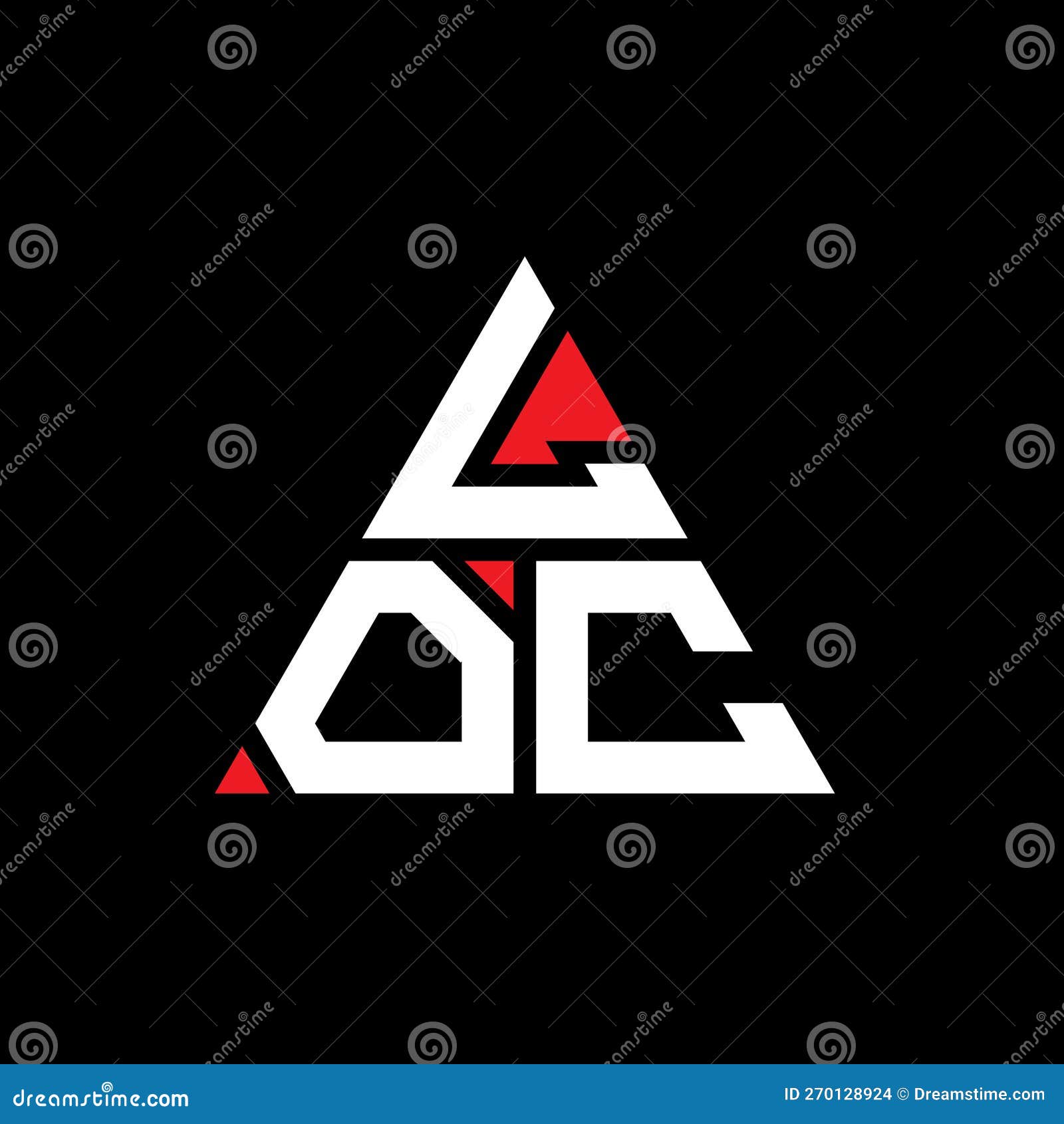 LOC Triangle Letter Logo Design With Triangle Shape. LOC Triangle Logo ...