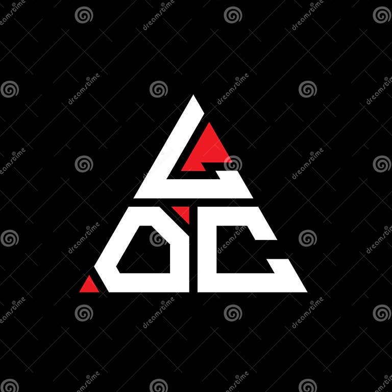 LOC Triangle Letter Logo Design with Triangle Shape. LOC Triangle Logo ...